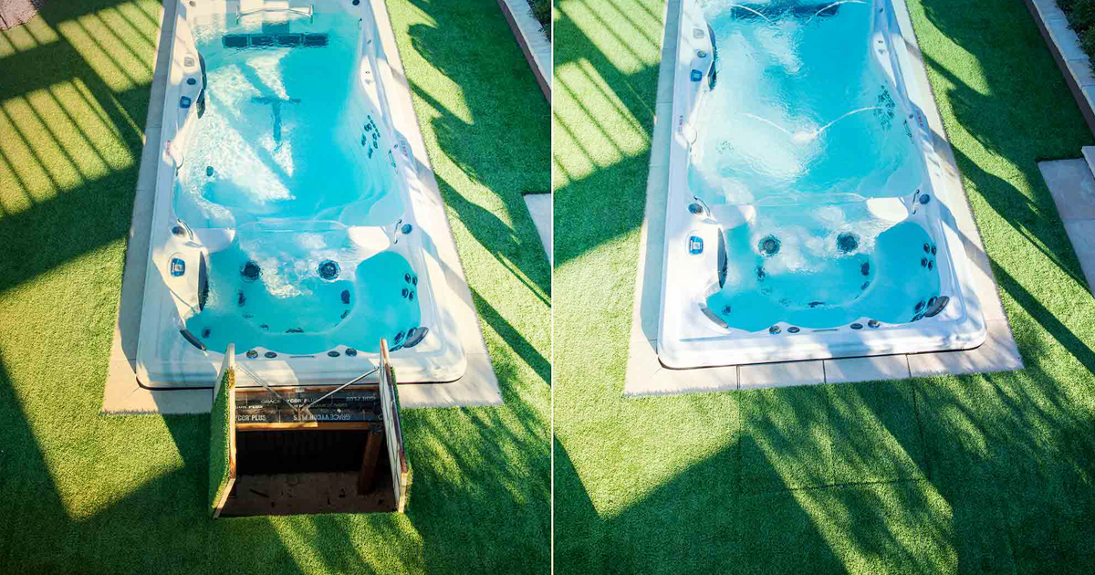 Swim spa backyard ideas: A true desert oasis