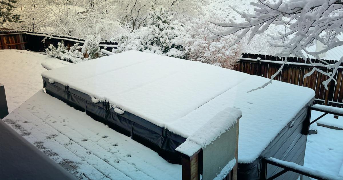 A swim spa delivery in winter? Absolutely